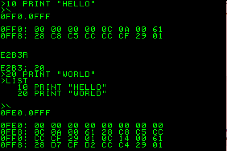 Storage Of Variables In Apple 1 Integer Basic Retroprogrammers Bay